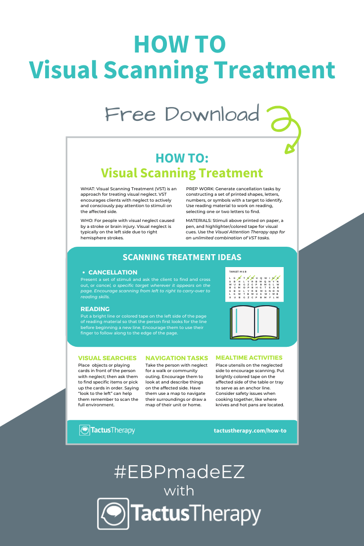 Visual Scanning: A How-To Treatment Guide for Visual Attention