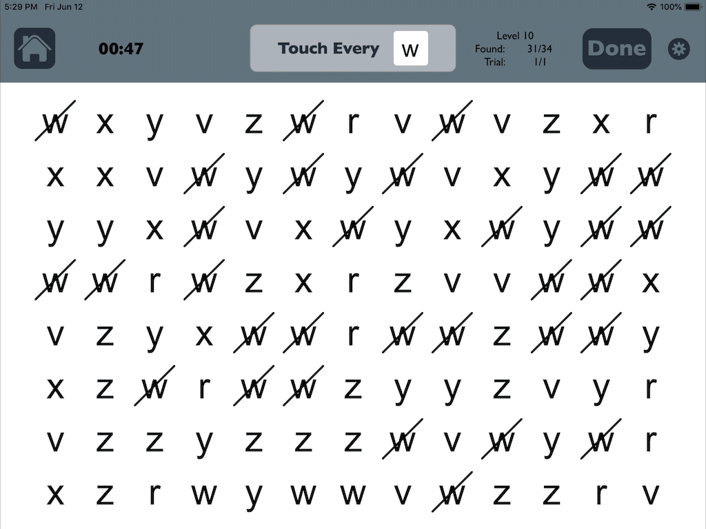 Visual Attention Therapy App for Left Neglect on iOS & Android - Cognition