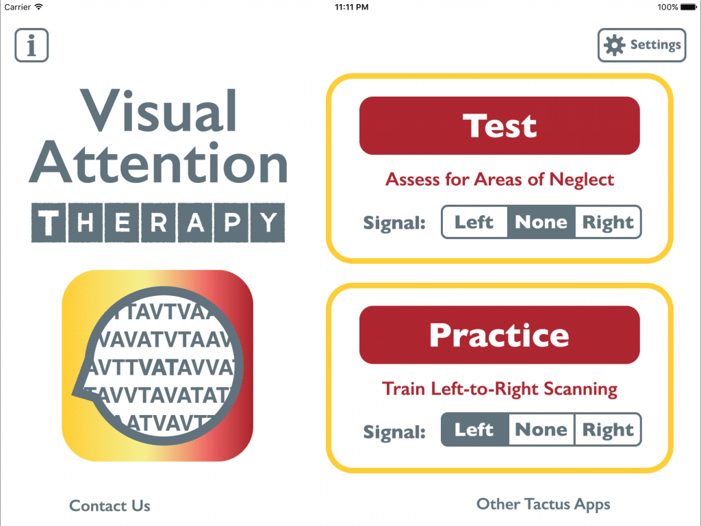 Visual Attention Therapy App For Left Neglect On IOS Android Cognition