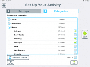 Comprehension Therapy speech app for Understanding Words for Aphasia