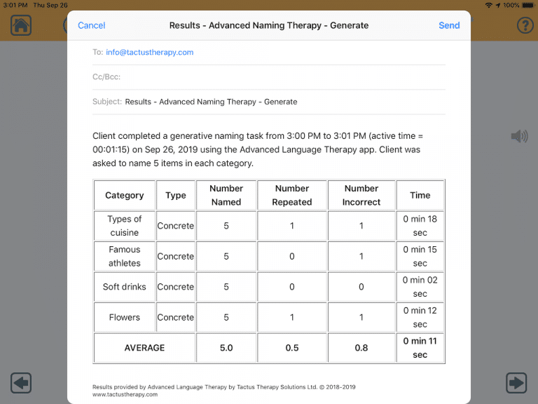 Advanced Naming Therapy Speech App - Word Finding - VNeST - Aphasia