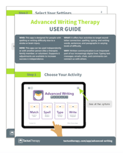 Advanced Writing Therapy speech app for Typing, Spelling on iOS Android