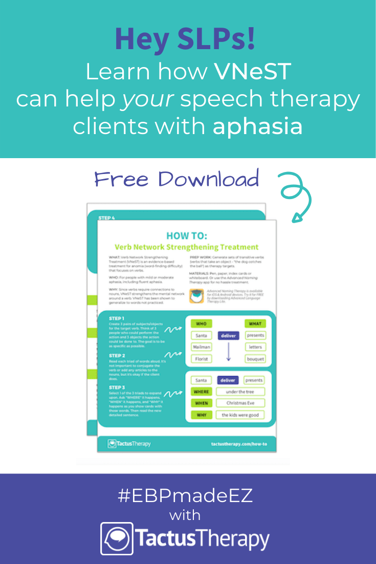 How To: VNeST - Verb Network Strengthening Treatment for Aphasia