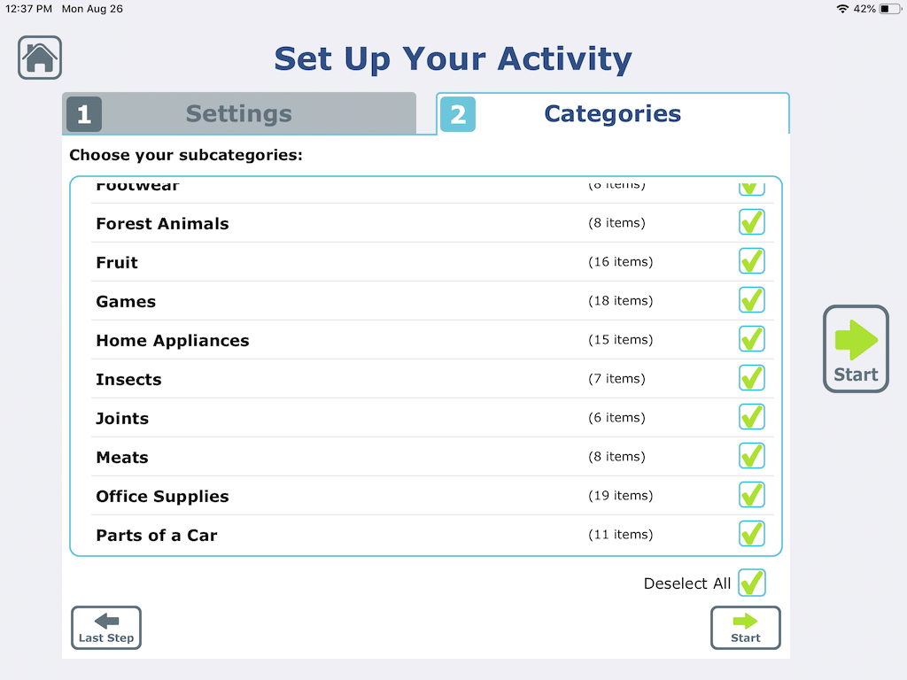 Category Therapy Speech App for Language & Cognition on iOS & Android