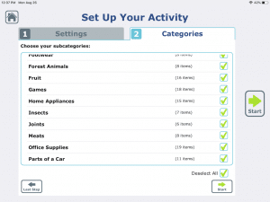 Category Therapy Speech App for Language & Cognition on iOS & Android