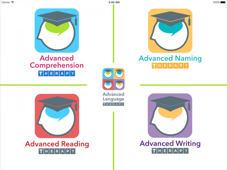 Advanced Language Therapy 4-in-1 App for Aphasia & Stroke iOS Android