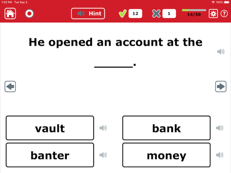 Reading Therapy app with Sentence Exercises - Stroke Rehab & Aphasia