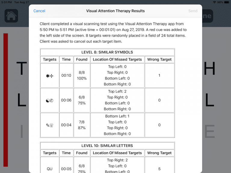 Visual Attention Therapy App for Left Neglect on iOS & Android - Cognition