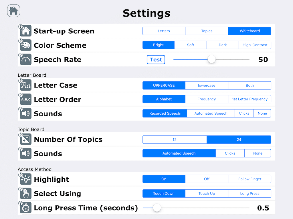 AlphaTopics AAC App: ABC Letter Board, Whiteboard & Topics for Speech