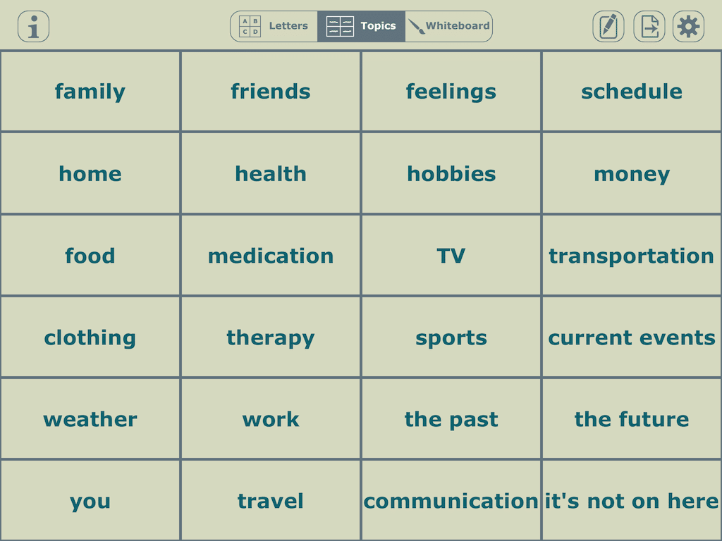 AlphaTopics AAC App: ABC Letter Board, Whiteboard & Topics for Speech