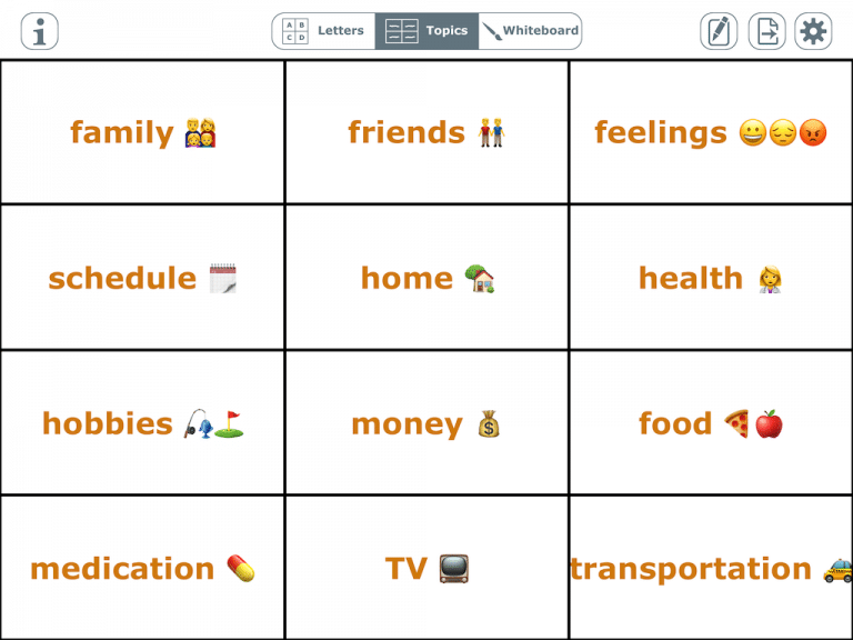 AlphaTopics AAC App: ABC Letter Board, Whiteboard & Topics for Speech