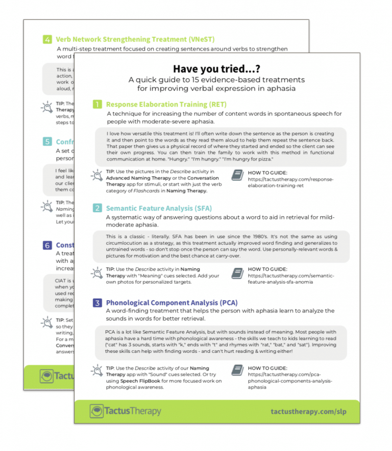 Downloads - Free PDF Handouts - Tactus Therapy