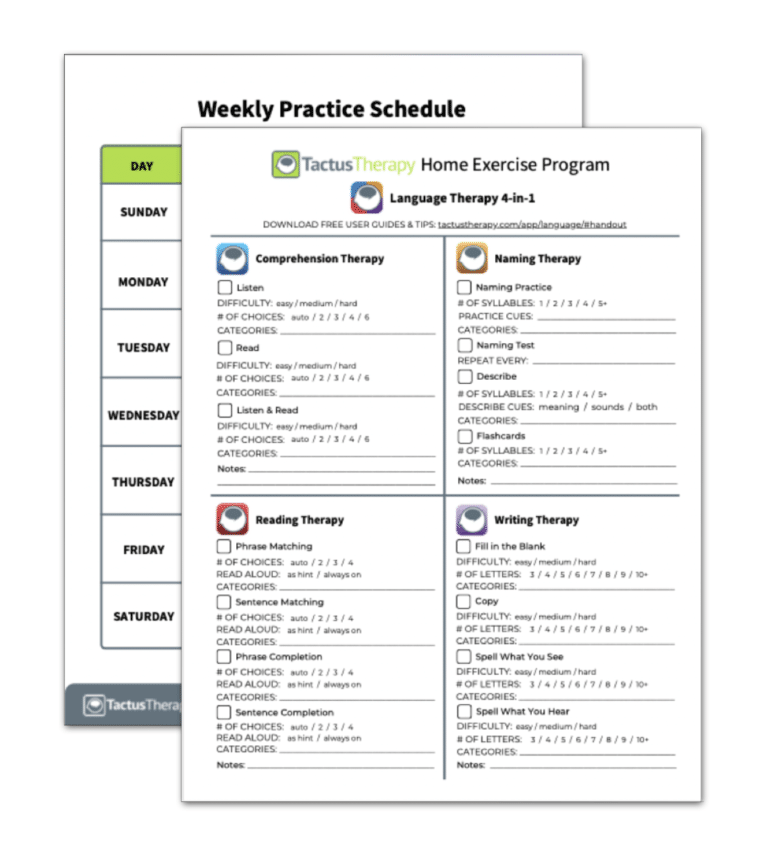 Home Exercise Program Using Apps for Adult Speech Therapy Homework