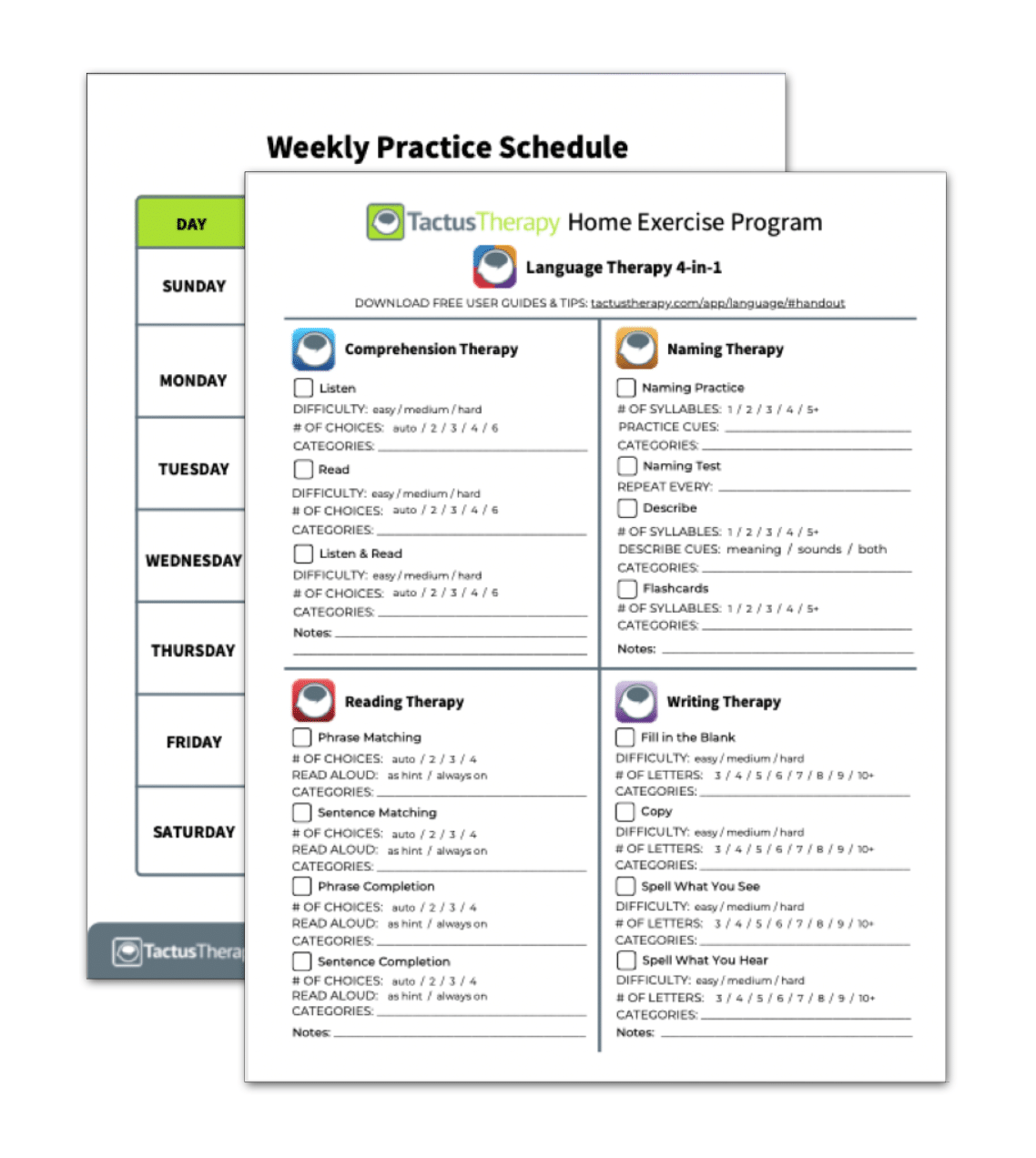 Home Exercise Program Using Apps For Adult Speech Therapy Homework