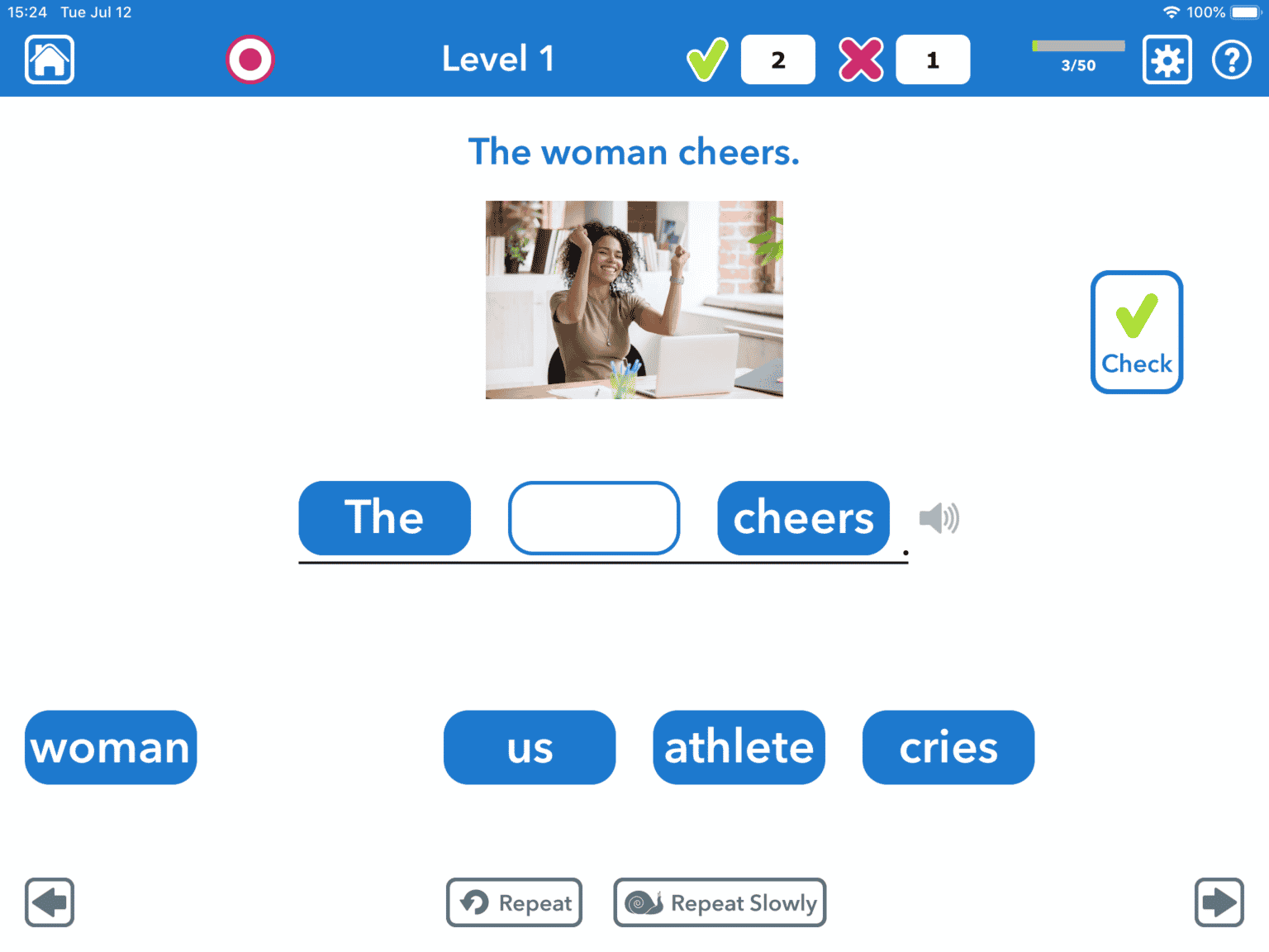 Advanced Comprehension Therapy Speech App - Aphasia - iOS & Android