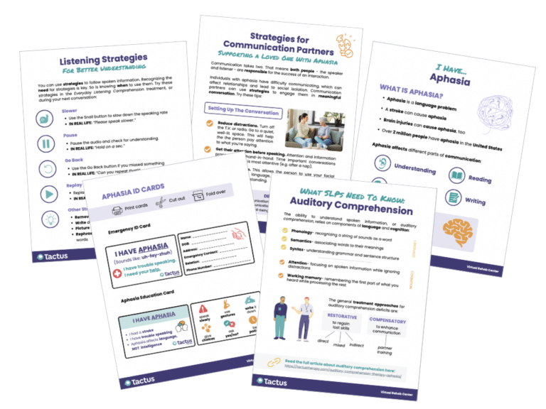 Auditory Comprehension in Aphasia: Speech Therapy Essentials