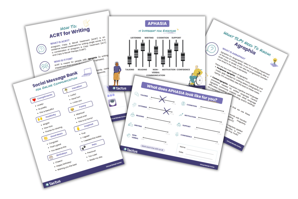 Agraphia in Aphasia: Speech Therapy Treatment of Writing